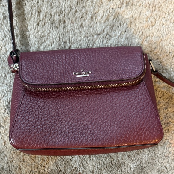 kate spade | Bags | Kate Spade Maroon Textured Crossbody Bag | Poshmark